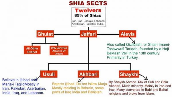 Islamic schools and branches: Sects within Shia Islam. - The Last Dialogue